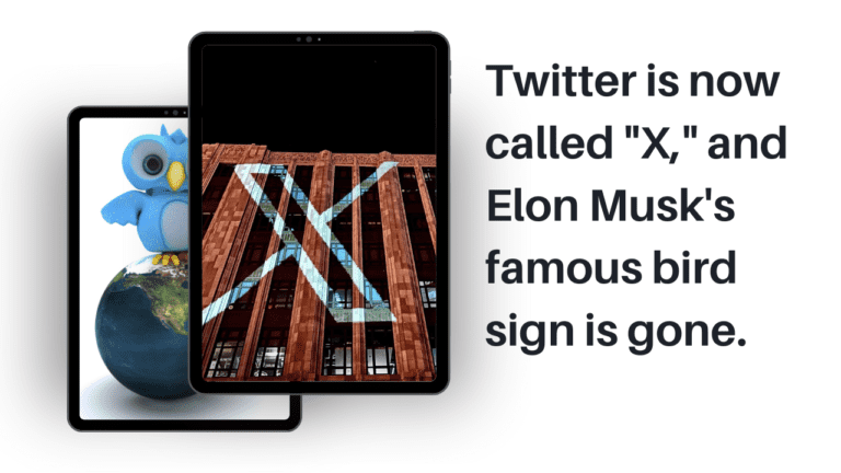 Twitter is now called “X,” and Elon Musk’s famous bird sign is gone.