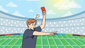 When and what does a “blue card” mean in football?